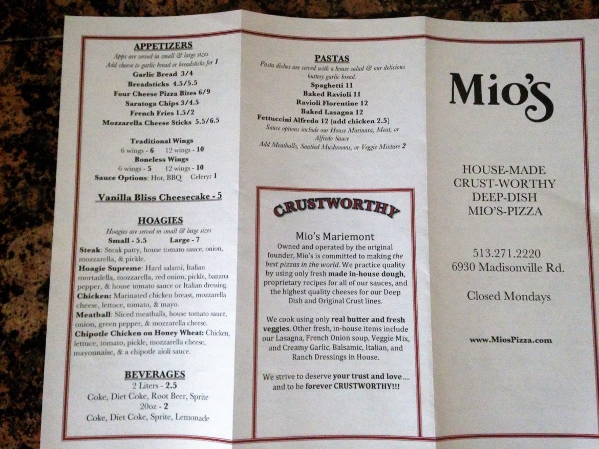 Mio's Pizzeria Cincinnati, Ohio | The House That Never Slumbers