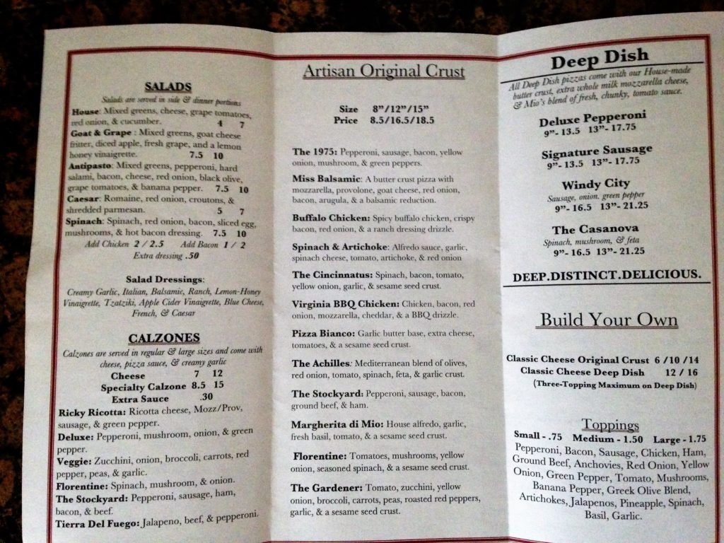 Mio's Pizzeria Cincinnati, Ohio | The House That Never Slumbers